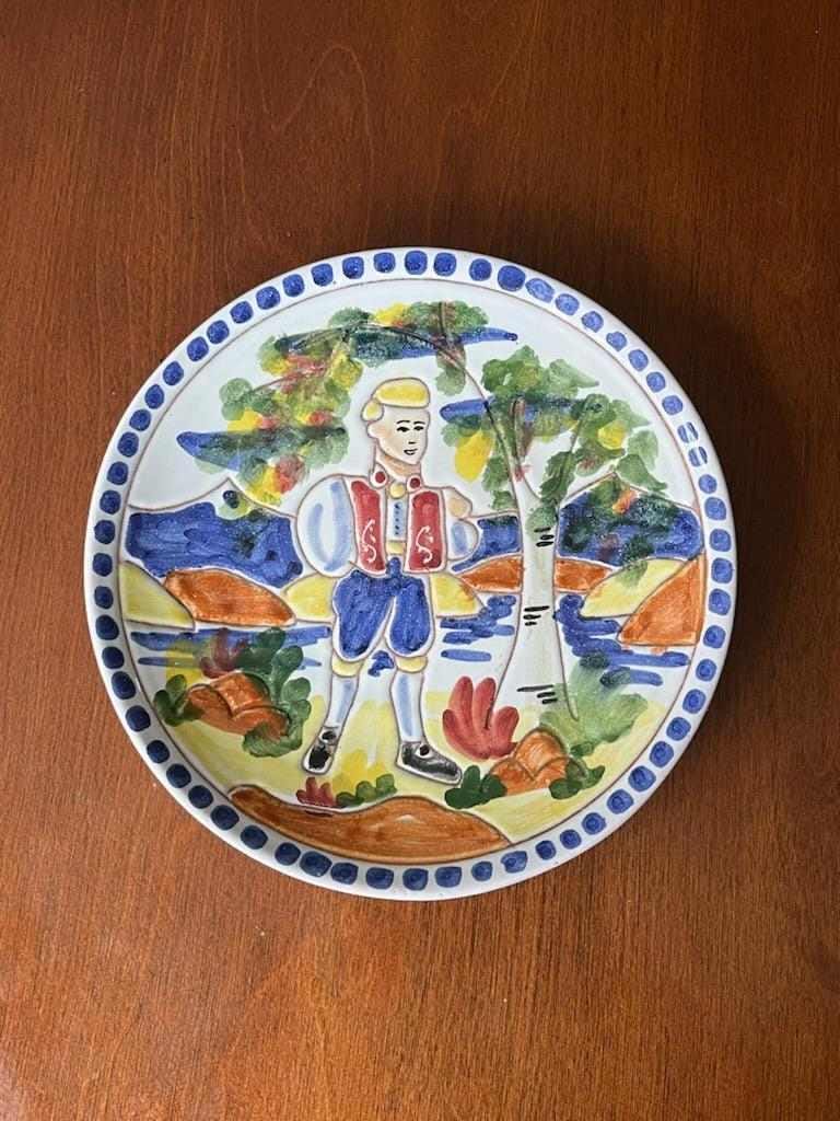 Handmade Vintage Norwegian Boy Dancer Plate - Etsy