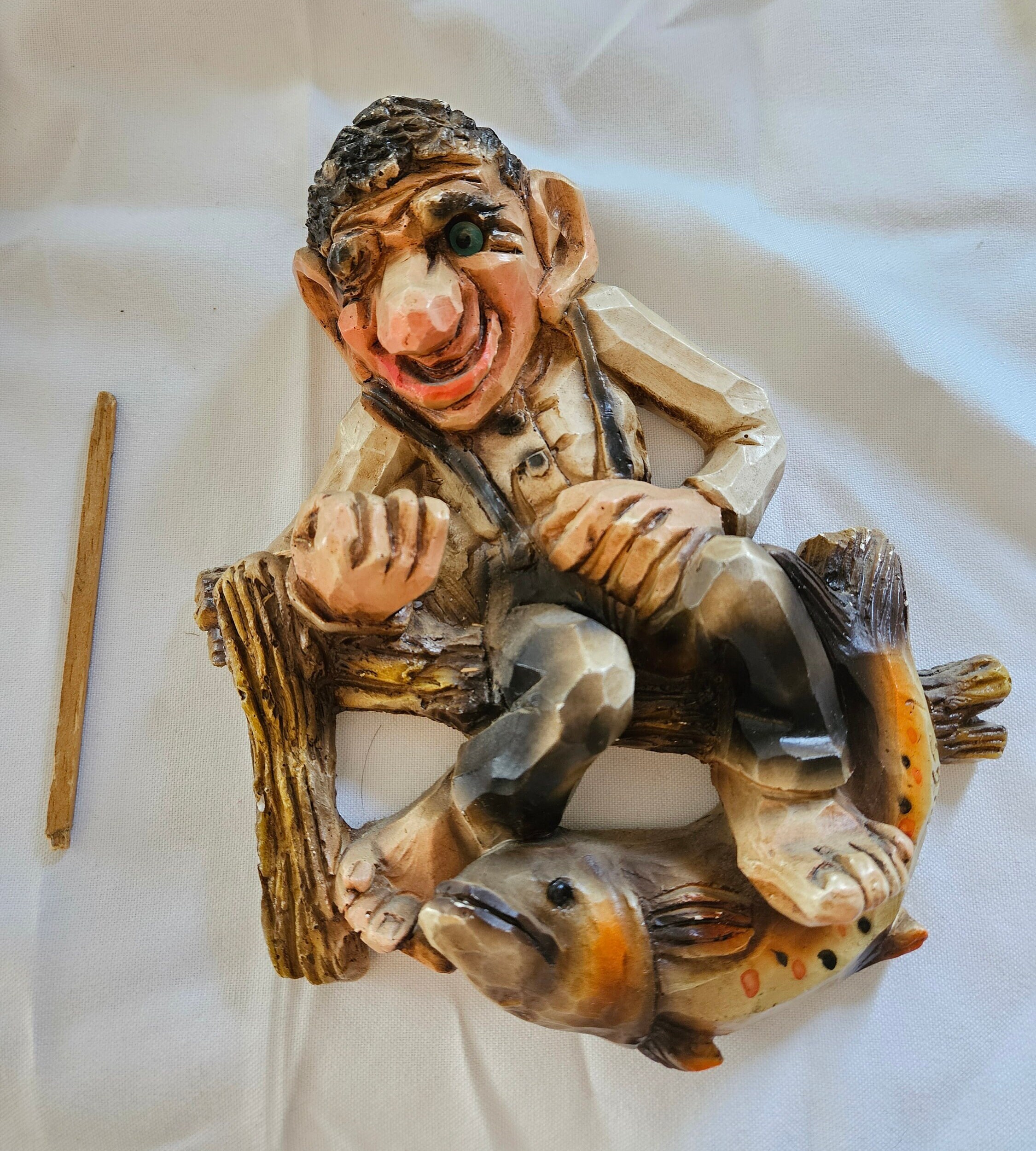 Vintage Fishing Norwegian Troll Wall Hanging - Etsy