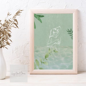 Digital Printable Downloadable Wall Art PDF PNG JPG Lady - Etsy