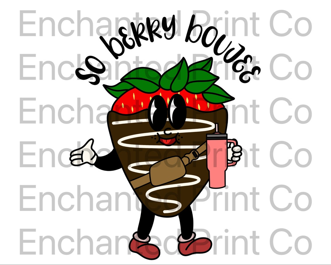 So Berry Boujee Chocolate Covered Strawberry Stanley Tumbler Inspired ...