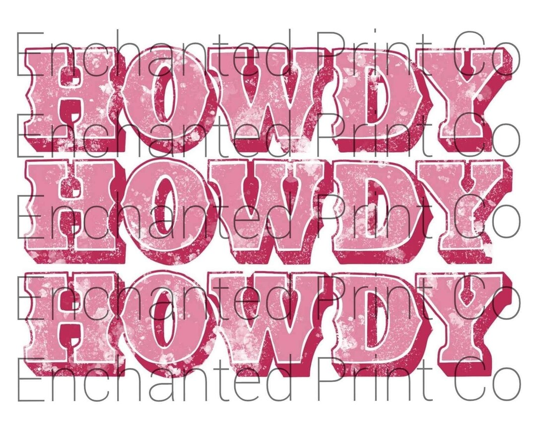 Howdy, Howdy PNG, Howdy Sublimation, Howdy Pink Western Clipart ...