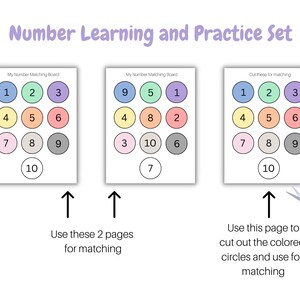 Color and Number Matching Game, Printable Worksheets Perfect for Busy ...