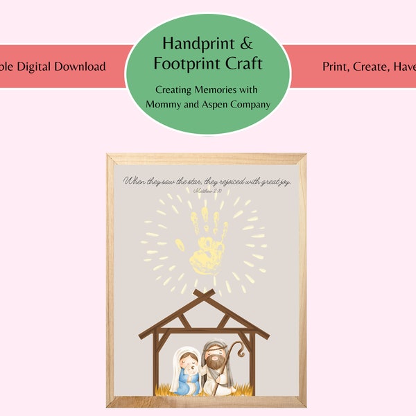 Nativity Handprint Art - Etsy