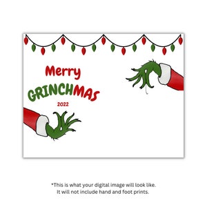 Merry Grinchmas Christmas Handprint and Footprint Printable - Etsy
