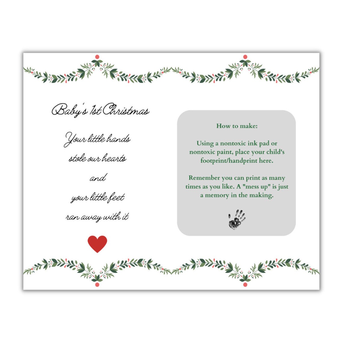 DIY Footprint Art, DIY Handprint Keepsake, Merry Christmas 2022 ...