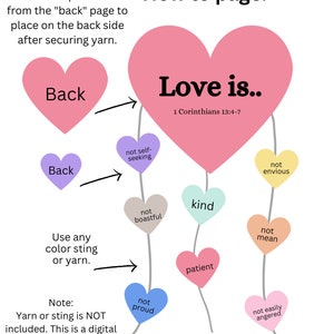 Love is Activity Craft for Children, DIY. Printable Digital Download ...