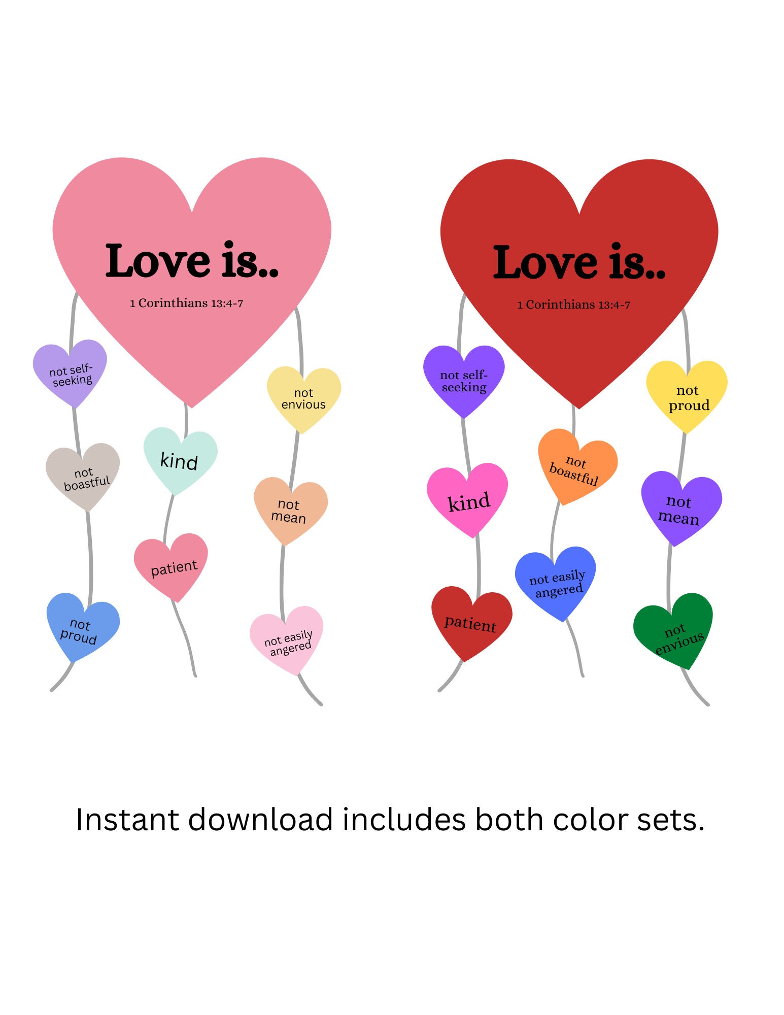 Love is Activity Craft for Children, DIY. Printable Digital Download ...