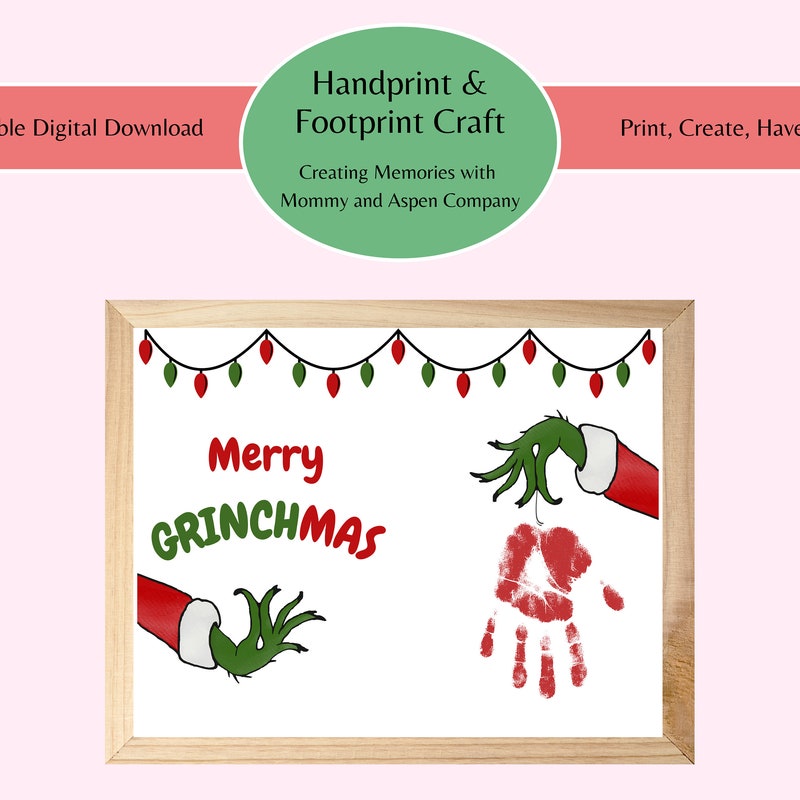 Grinch Handprint Art - Etsy