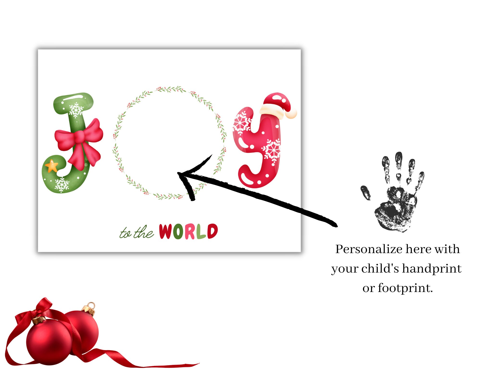 DIY Handprint Art, DIY Footprint Keepsake, Merry Christmas, Joy to the ...