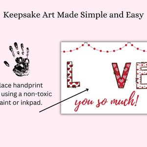 Love You so Much / Handprint Footprint Art / Valentine's Day DIY Craft ...
