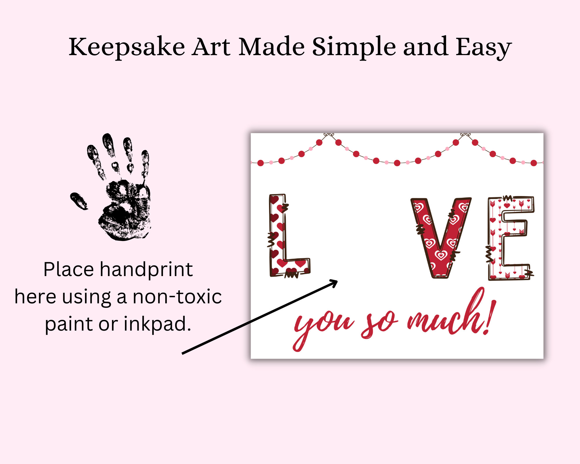 Love You so Much / Handprint Footprint Art / Valentine's Day DIY Craft ...