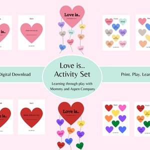 Love is Activity Craft for Children, DIY. Printable Digital Download ...