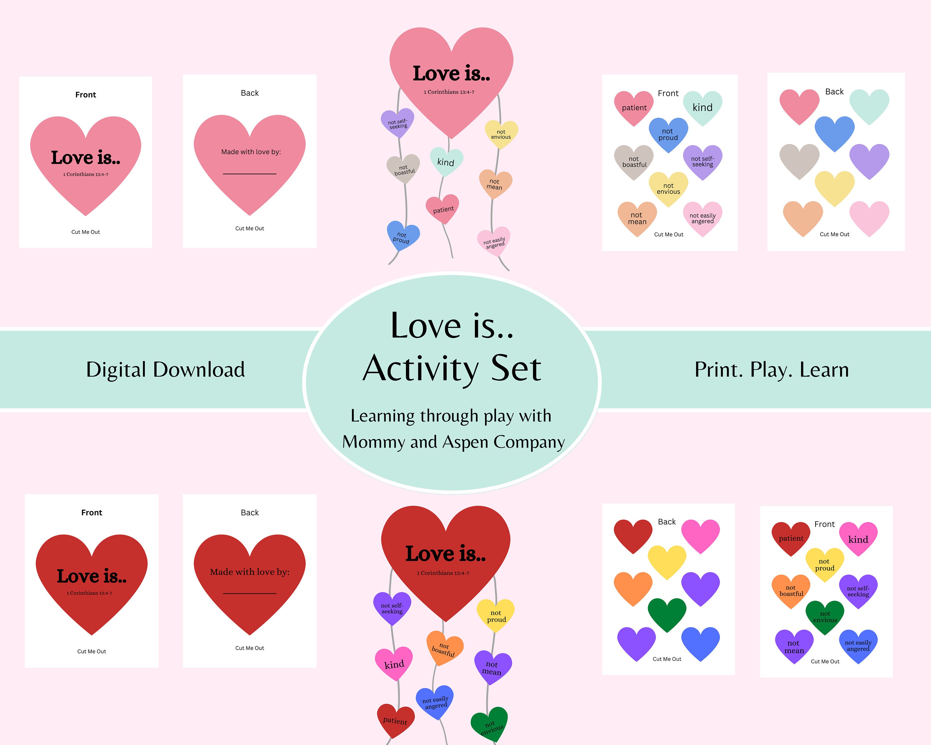 Love is Activity Craft for Children, DIY. Printable Digital Download ...
