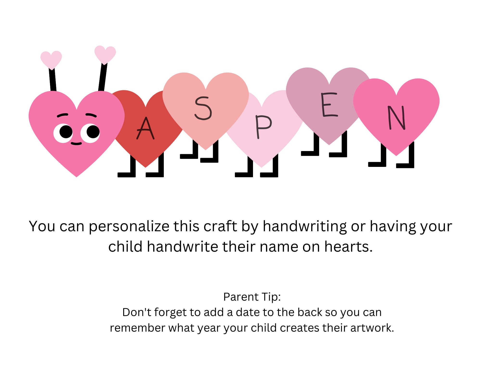 Heart Caterpillar Art Craft / DIY Valentine's Day Craft / Kids Baby ...