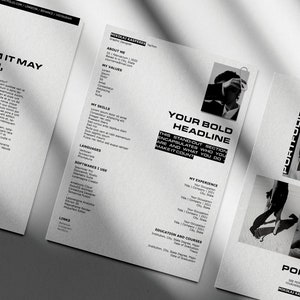 2023 Modern Resume Template for Indesign, Word & PDF | Minimalist ATS ...
