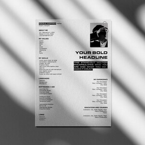 2023 Modern Resume Template for Indesign, Word & PDF | Minimalist ATS ...
