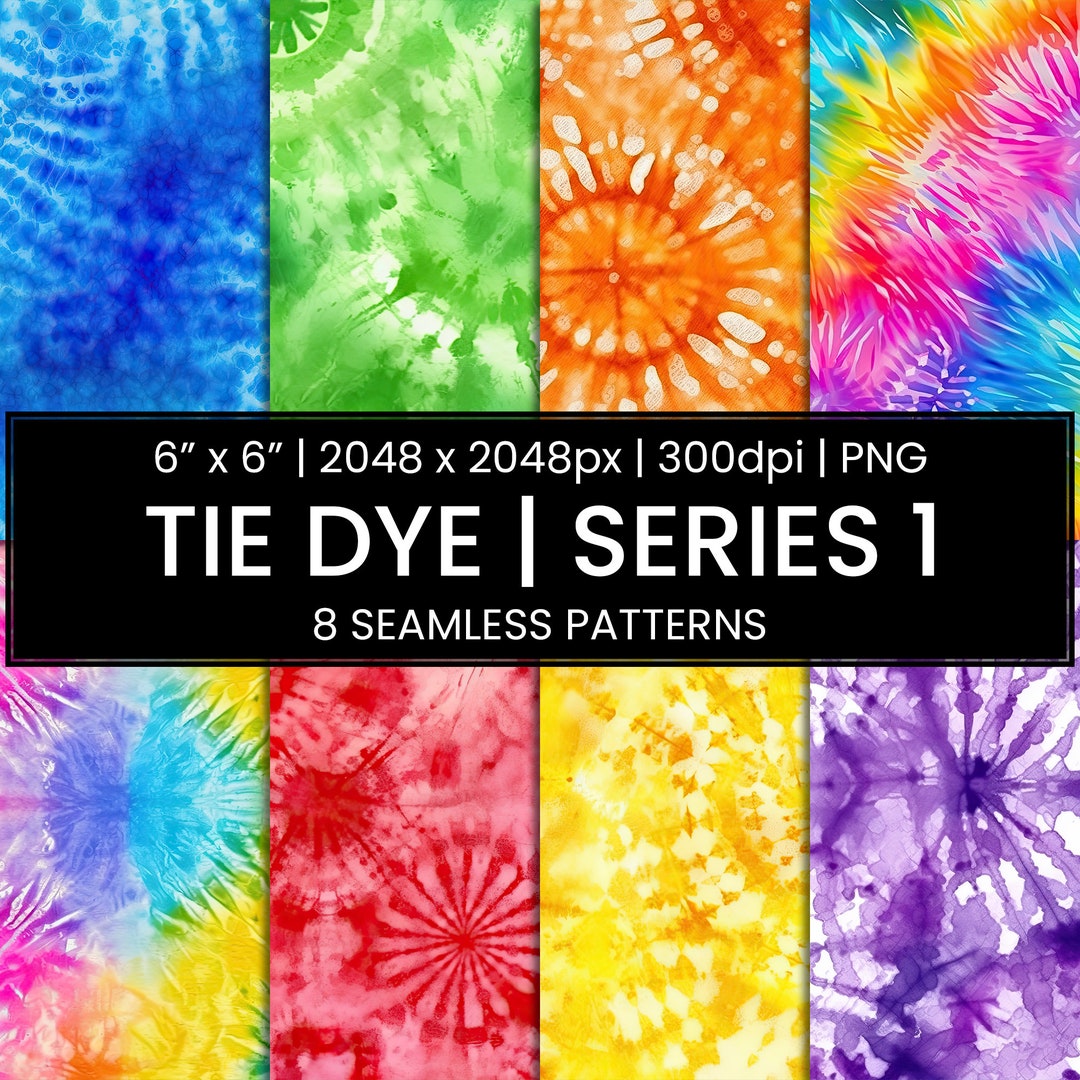 Seamless Tie Dye Patterns pack of 8 - Etsy