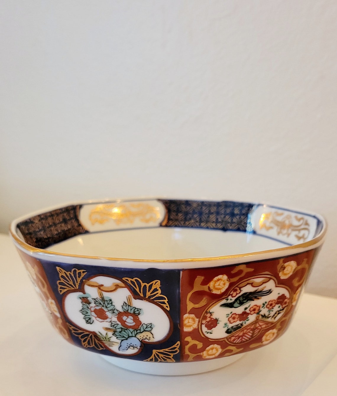 Vintage Gold Imari Red and Green Floral Plates, Gold Imari Saucers ...