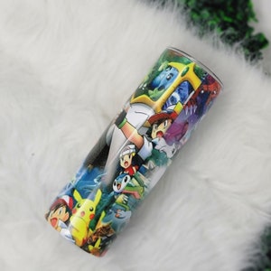 Pokémon Theme Tumbler, Pikachu Collage - Etsy