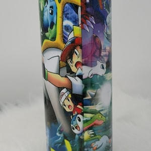Pokémon Theme Tumbler, Pikachu Collage - Etsy