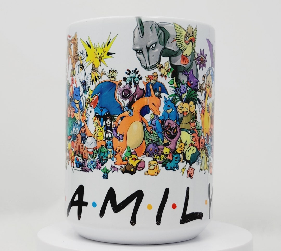 Pokemon Theme Mug, Eevee Mug, Anime Mug, Anime Coffee Cup, Family ...