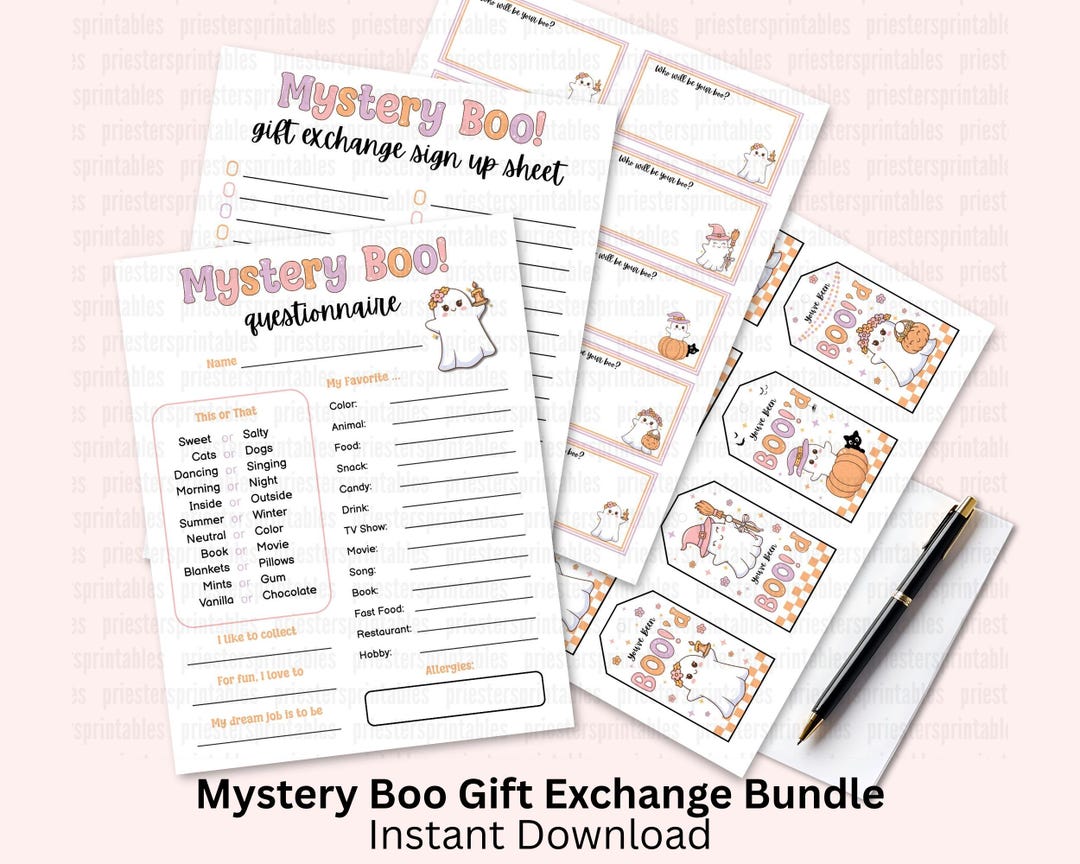 Printable Halloween Gift Exchange Game Office Party Halloween ...