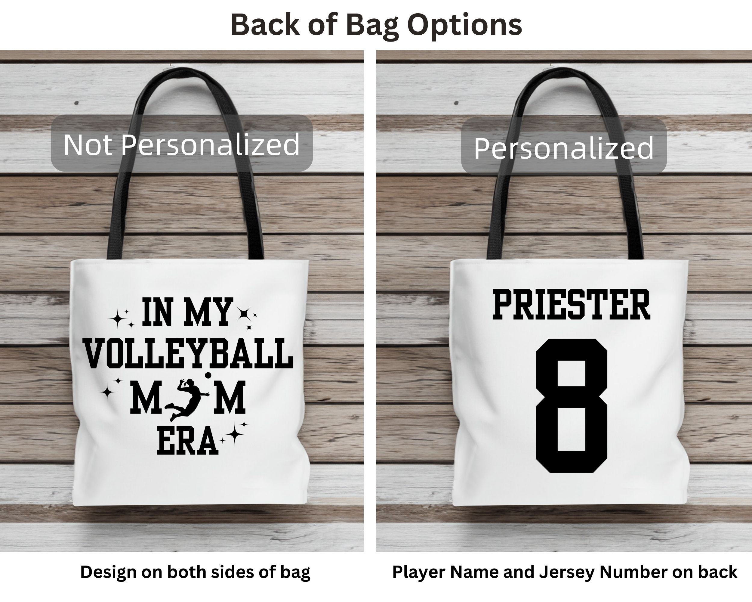 Personalized Volleyball Mom Era Trendy Tote Bag Custom Canvas - Etsy