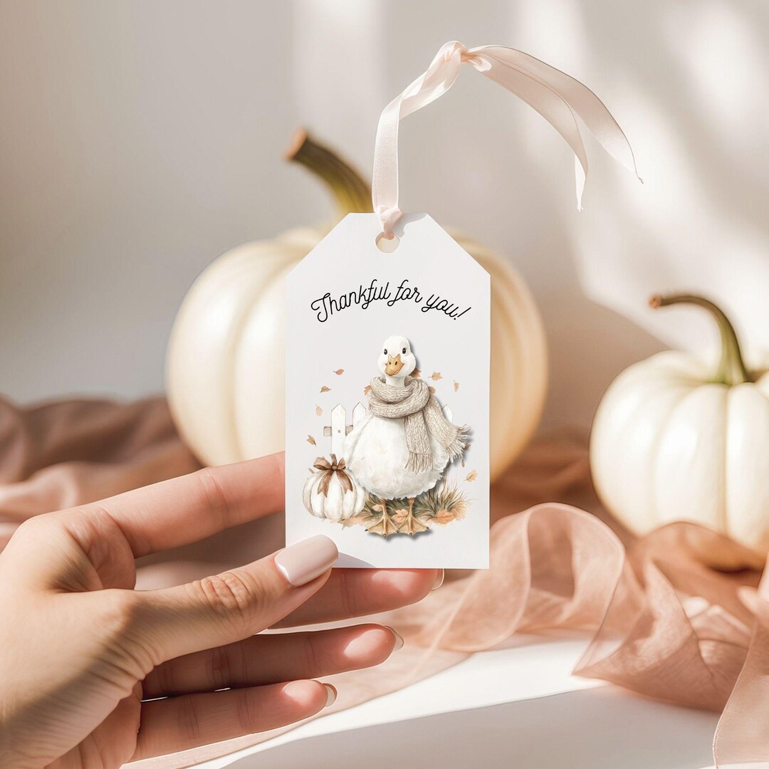 Printable Thankful Favor Tag Fall Party School Thanksgiving Treats ...
