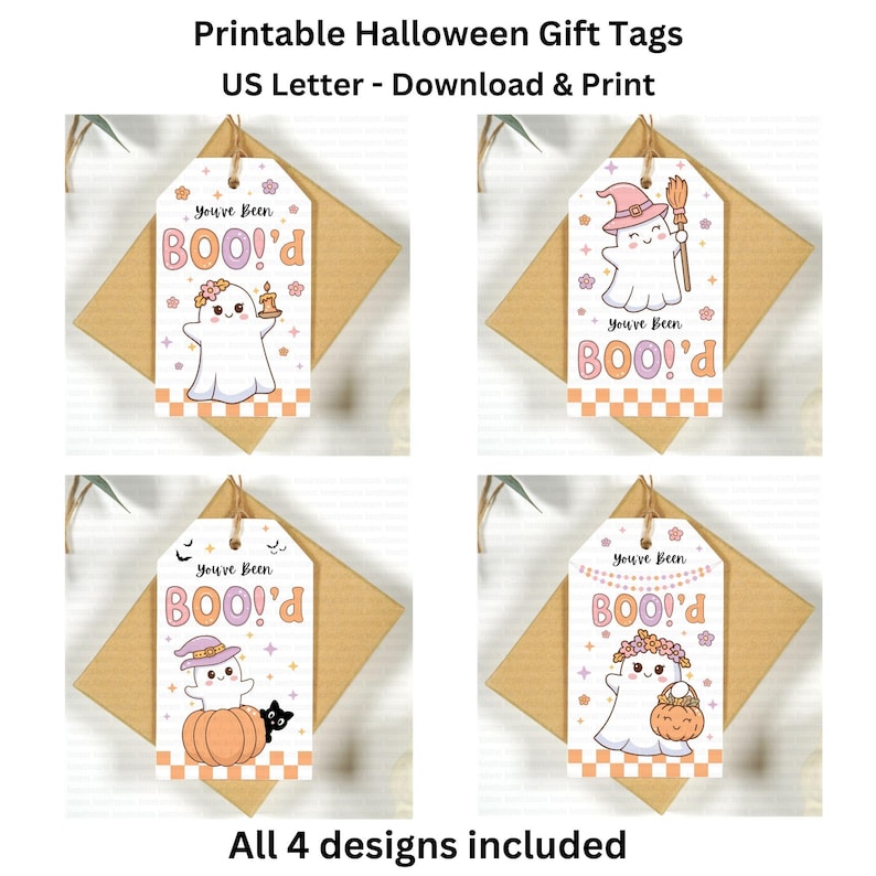 Printable You've Been Boo'd Tag Printable Halloween Favor Tags Boo Bag ...