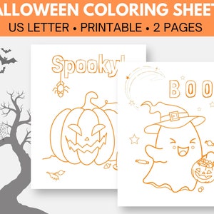 Printable Halloween Ghost and Jack-o-lantern Coloring Sheets for Home ...