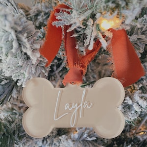 Custom Acrylic Dog Bone Ornament / Christmas Ornament / Custom - Etsy