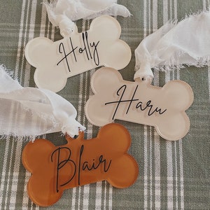 Custom Acrylic Dog Bone Ornament / Christmas Ornament / Custom - Etsy