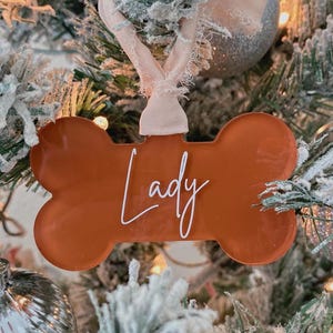 Custom Acrylic Dog Bone Ornament / Christmas Ornament / Custom Ornament ...