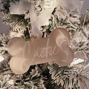 Custom Acrylic Dog Bone Ornament / Christmas Ornament / Custom - Etsy