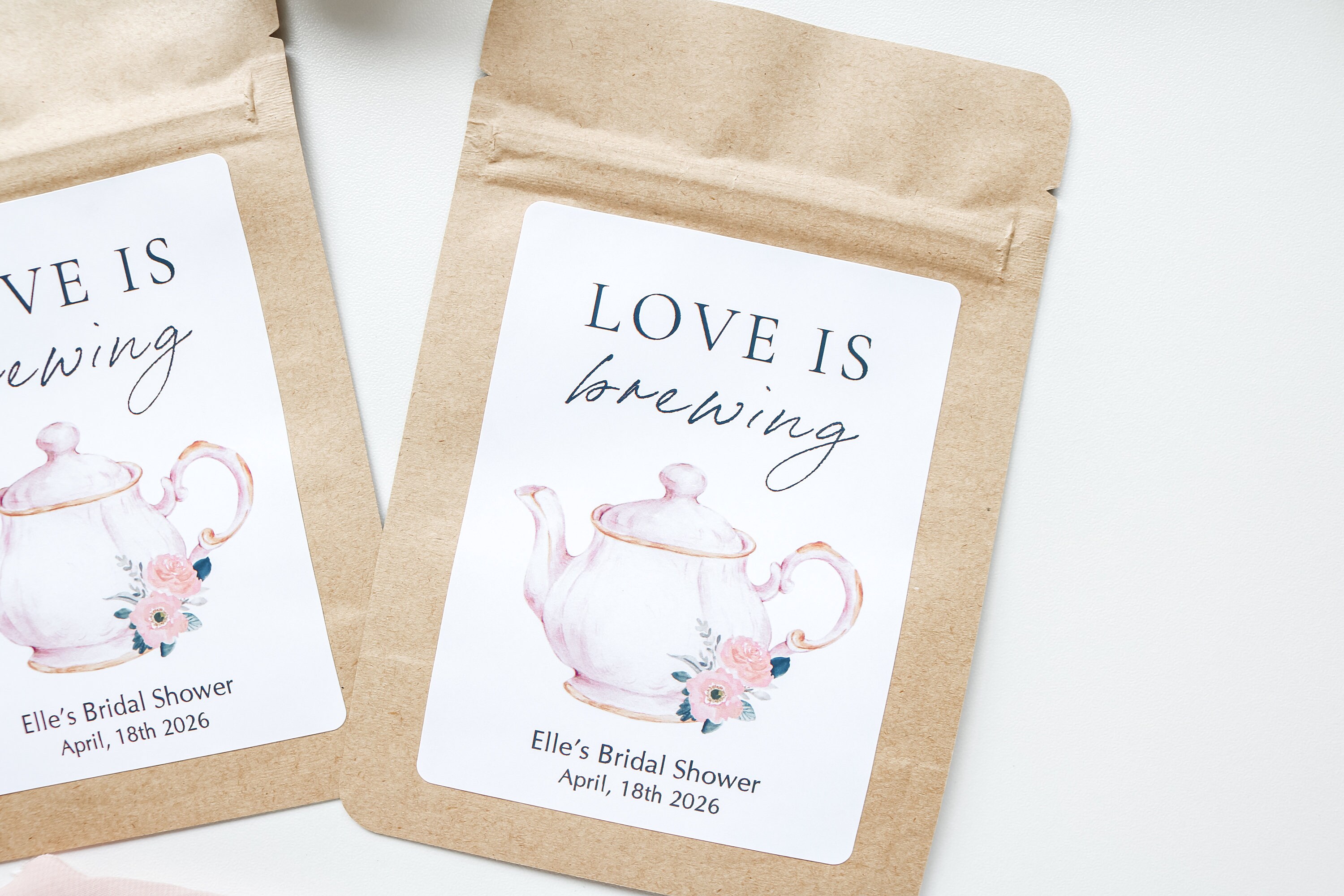 Tea Party Bridal Shower Favors, Tea Bag Favor Bags, Baby Shower Tea ...