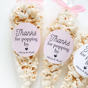 Thanks for Popping by Popcorn Bags and Stickers, Popcorn Party Favors ...