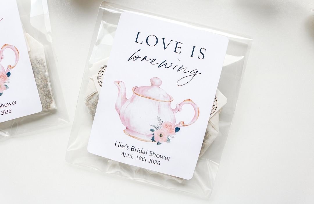 Bridal Shower Tea Party Favors, Spring Bridal Shower Favor, Afternoon ...