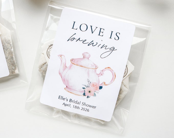 Bridal Shower Tea Party Favors, Spring Bridal Shower Favor, Afternoon ...