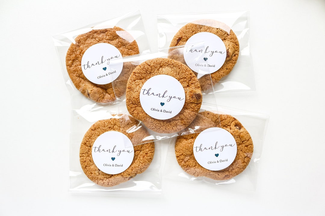 Personalized Thank You Cookie Favor Bags, Cookie Bags and Stickers ...
