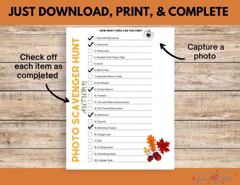 Photo Scavenger Hunt Halloween, Autumn, Thanksgiving Bundle | Fall ...