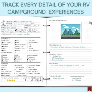 RV Camping Journal Logbook Printable Bundle | RV Journal | Camping ...