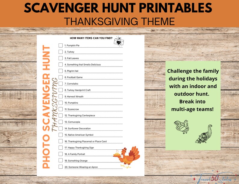 Photo Scavenger Hunt Halloween, Autumn, Thanksgiving Bundle | Fall ...