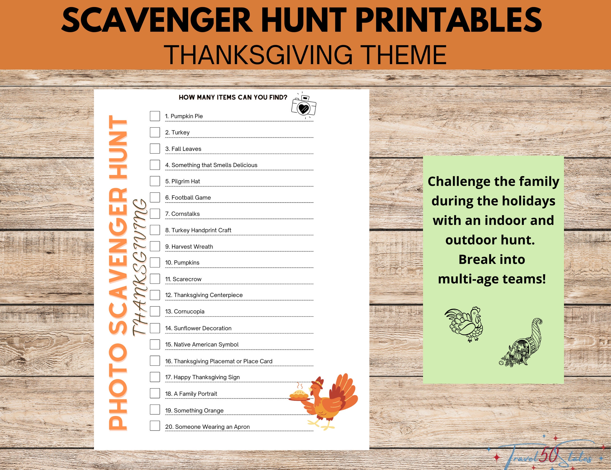 Photo Scavenger Hunt Halloween, Autumn, Thanksgiving Bundle | Fall ...
