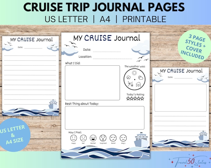 Kids Cruise Journal, Printable Cruise Journal for Kids, Kids Travel ...