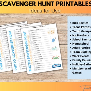 Summer Photo Scavenger Hunt Printables - Beach, Nature, and ...