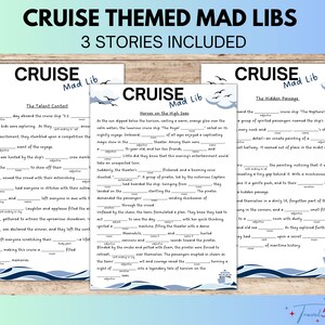 Cruise Games and Activities Printable Bundle | Cruise Ship Bingo, Mad ...