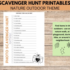 Photo Scavenger Hunt Printables - Nature, Neighborhood, and Team ...