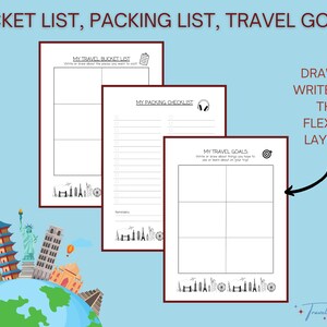 Travel Journal Kids Around the World, Kids Adventure Journal, World ...