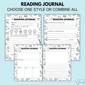 Summer Reading Journal Printable Bundle | Book Log, Reading Tracker ...