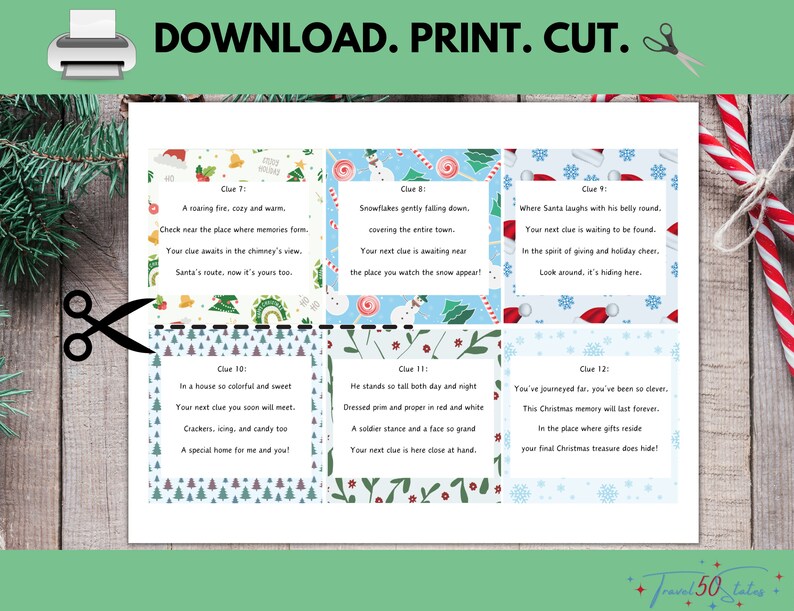 Christmas Scavenger Hunt With Clues | Scavenger Hunt for Kids, Teens ...